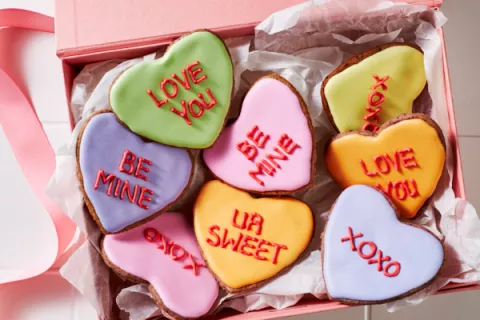 Floral Sugar Cookie Conversation Hearts | Redpath Sugar